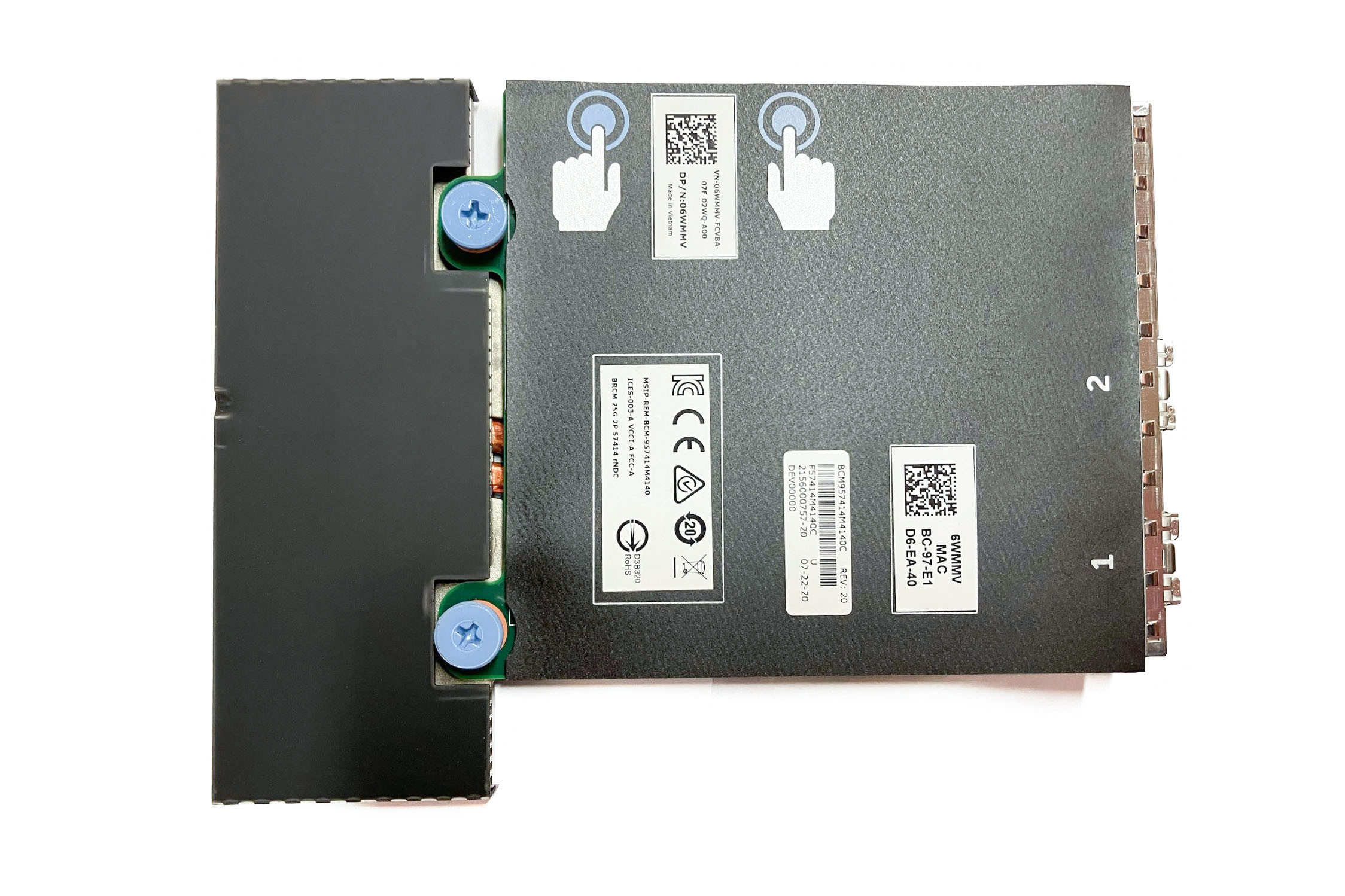 Network Card Dell Broadcom 57414 2x10/25GbE SFP28 PCIe 3.0 x8 RNDC ...