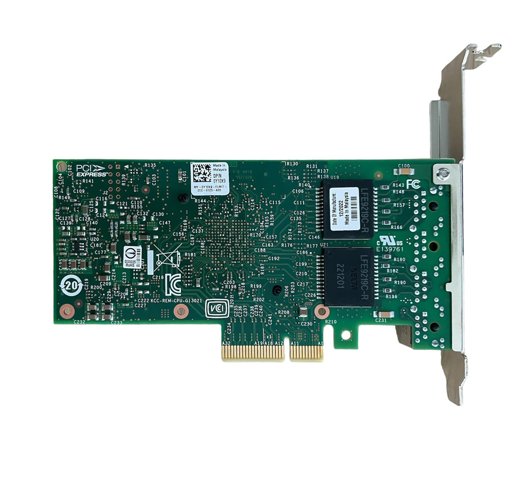 Network interface card Dell I350 4x1GbE RJ45 PCIe 2.0 ADAPTER Y10X9 ...