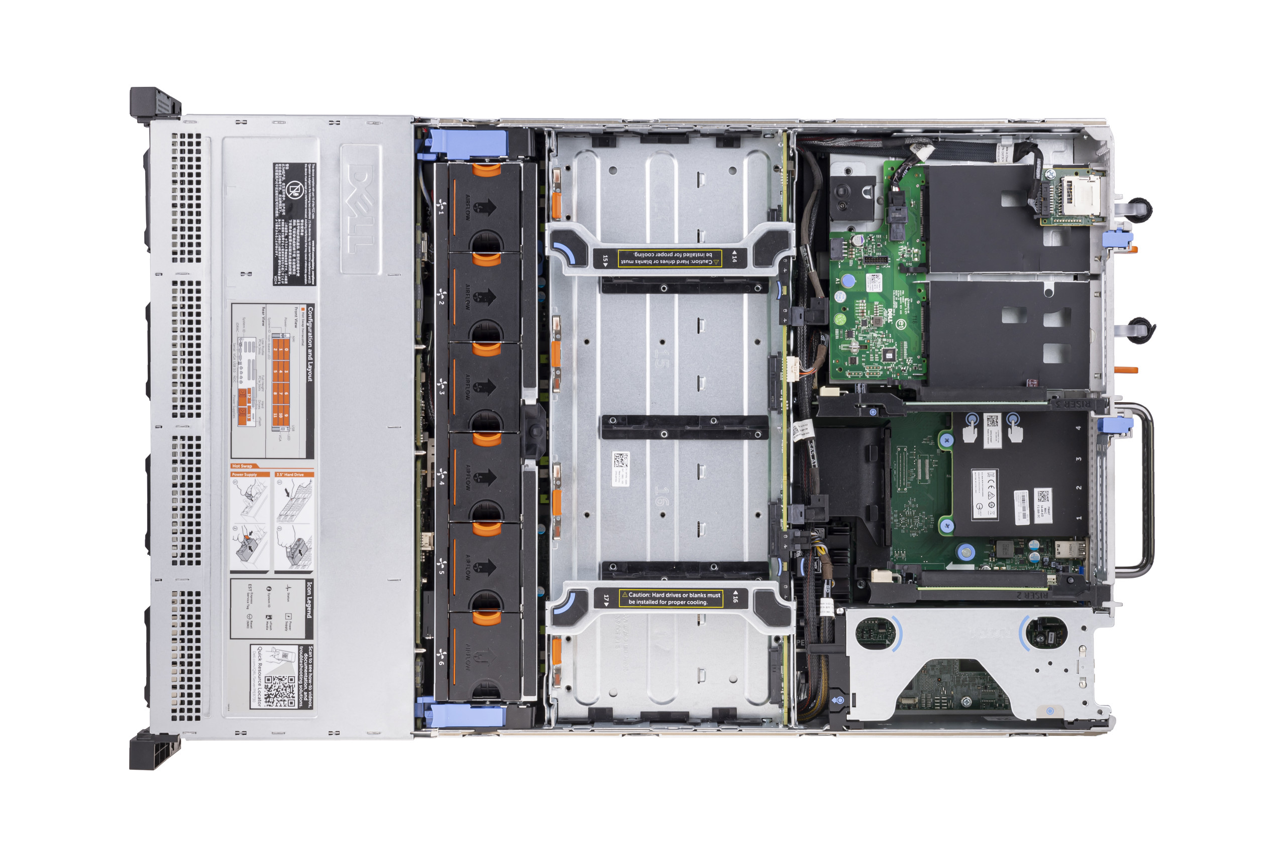 Server Dell R730XD 24x2.5" 2x2.5" with 2x E5-2690 v4, 64GB RAM, H730 ...